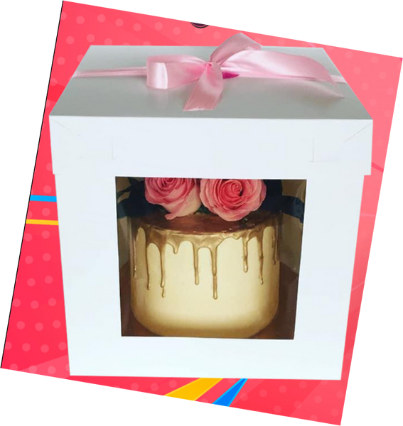 CAJA BLANCA PARA PASTEL ARMABLE 25 x 25 x 25 CM – Theodora Bakery Shop