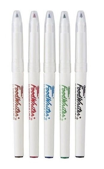 WILTON PLUMON COMESTIBLE PAQUETE 5 PZAS COLORES BÁSICOS PUNTA EXTRA FI ...