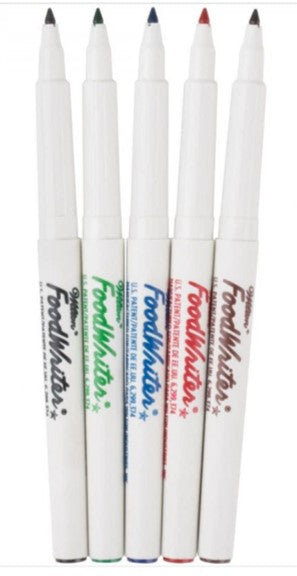WILTON PLUMON COMESTIBLE PAQUETE 5 PZAS COLORES BÁSICOS PUNTA EXTRA FI ...
